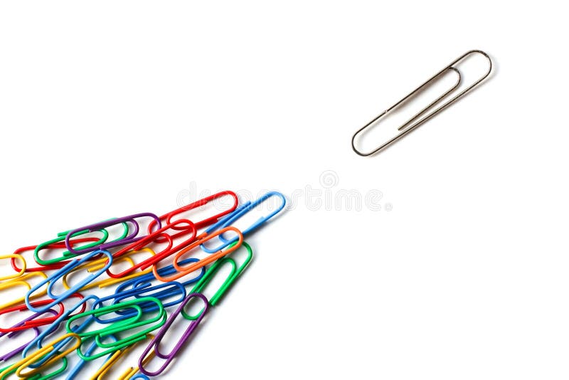 Multicolored paper clips stock photo. Image of isolated - 17955706