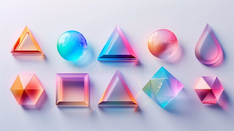 Various Paper Shapes and Sizes Arranged Together Stock Photo - Image of ...