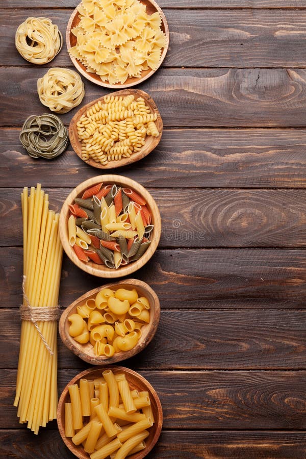 Various pasta stock image. Image of farfalle, healthy - 114574103