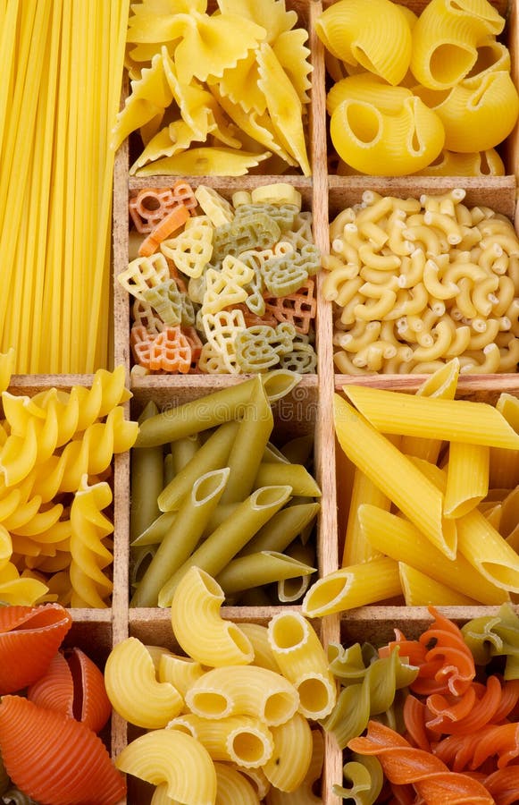 Various Pasta stock image. Image of meal, cuisine, colors - 37439839