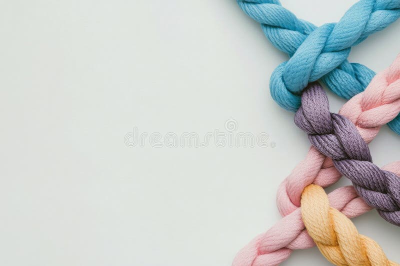 Various Pastel Colored Threads Woven Together Creating an Artistic ...