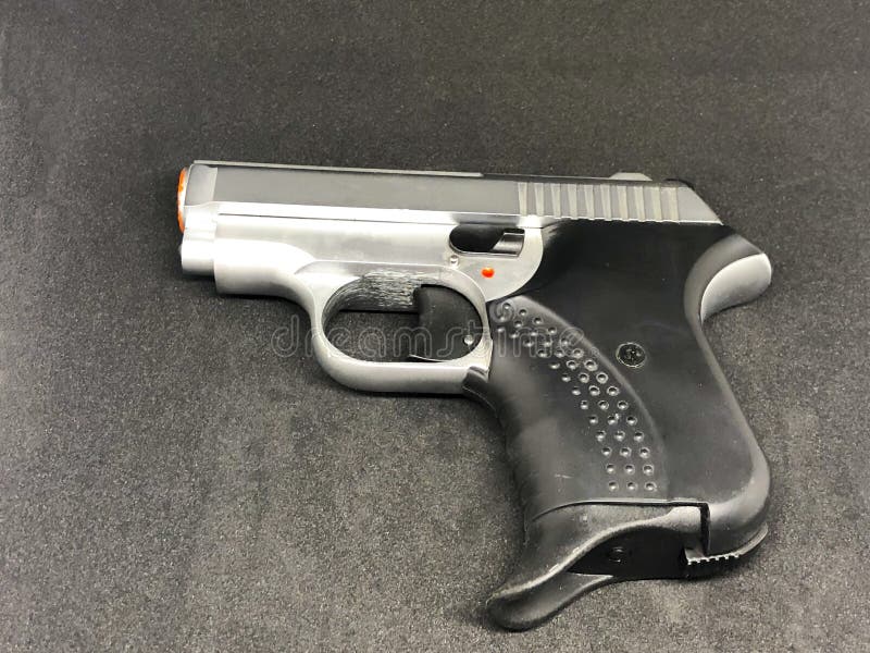 Various Pattern Pistol, Black Background Stock Image - Image of object ...