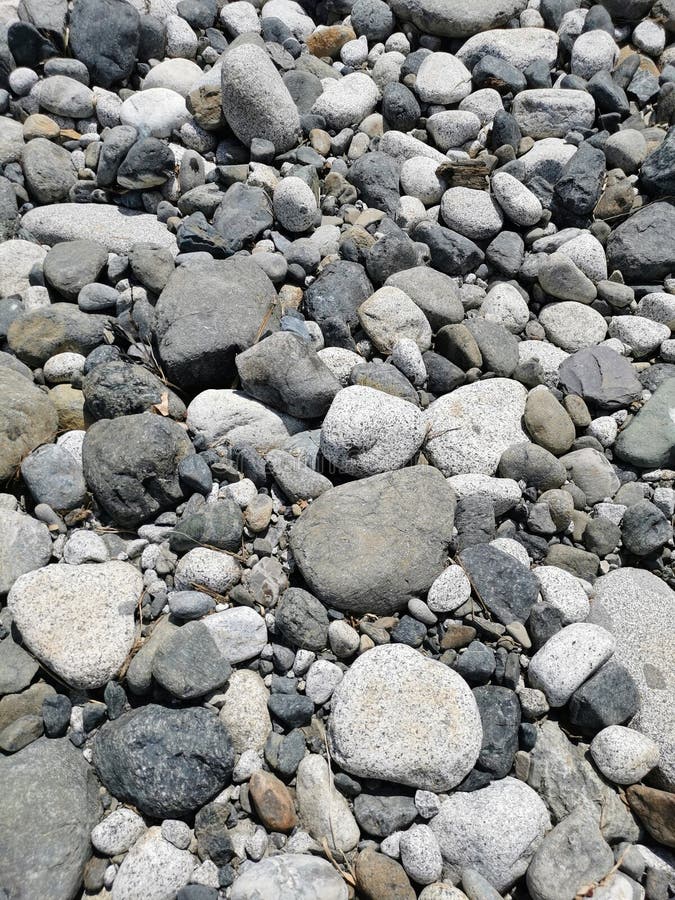 Various Pattern and Tone Colour River Rocks during Sunny Day. Stock ...