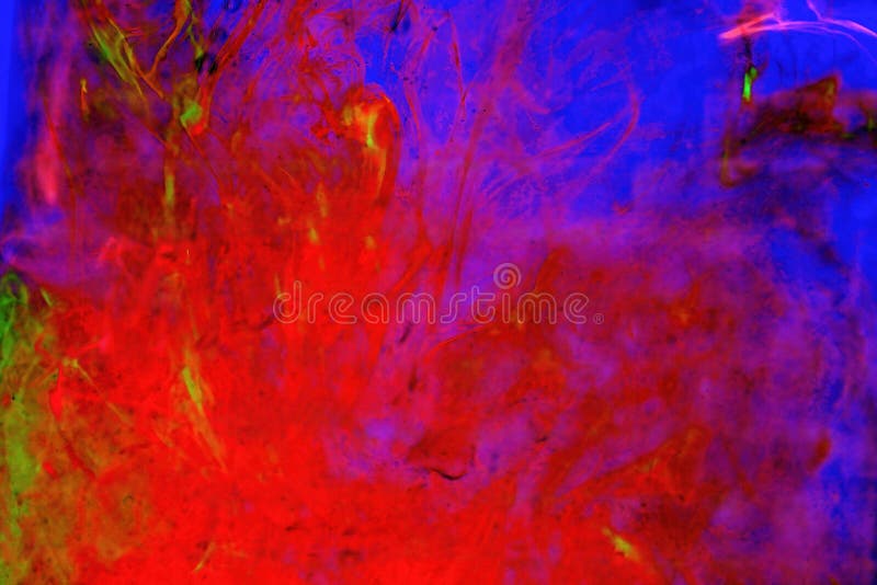 Various Patterns Created by Dyes are Dissolving in a Water Stock ...