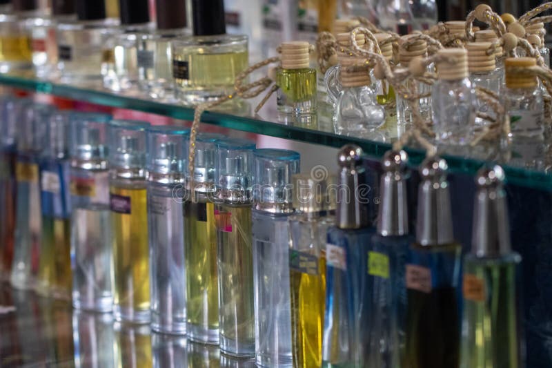 Various Perfume or Cologne Bottles Stock Image - Image of concentration ...