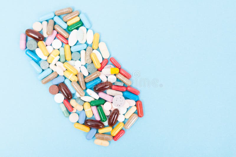 Various Pharmaceutical Supplements in Closeup Stock Photo - Image of ...