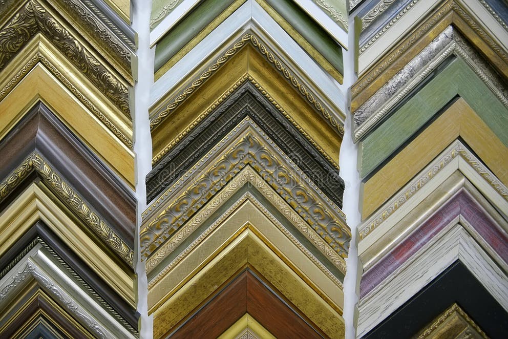 Various Picture Frames Samples Stock Photo - Image of wooden ...