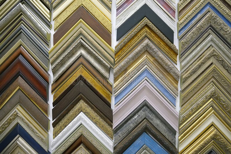 Various Picture Frames Samples Stock Photo - Image of choice, shop ...