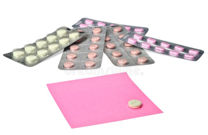 Various Pills and Note Paper Stock Image - Image of cure, pharmacy ...