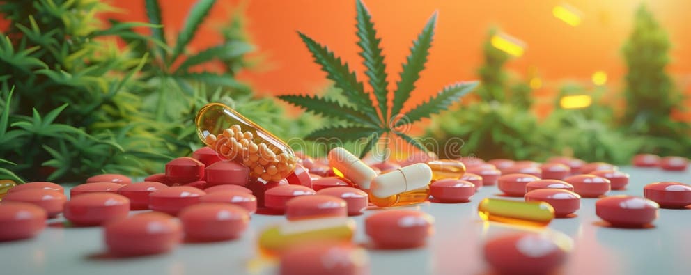 Various Pills Stacked on a Table Stock Photo - Image of medical, dosage ...