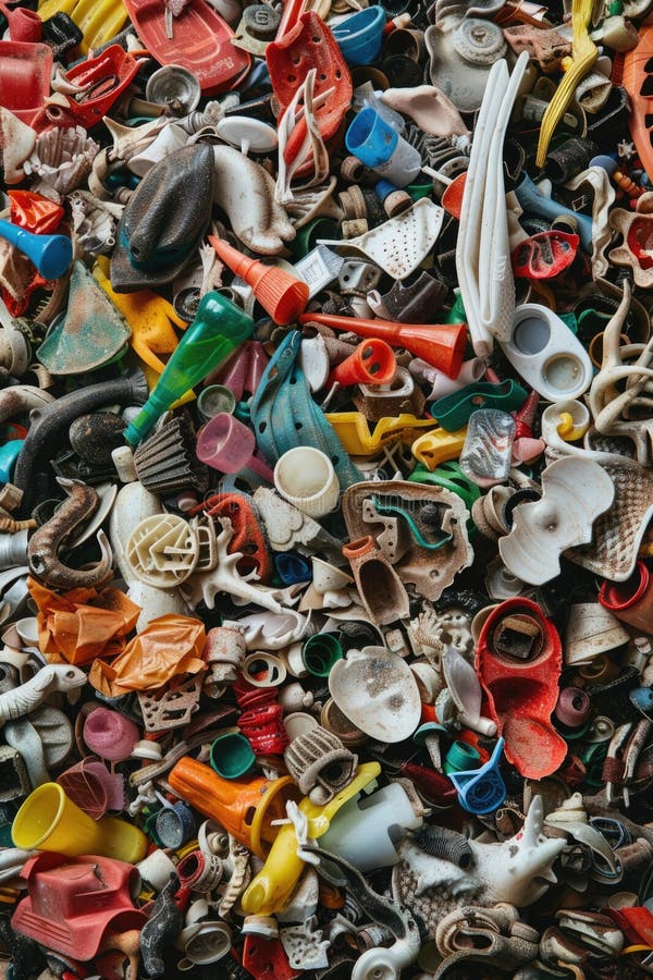 Various Plastic Objects Neatly Arranged on a Table, Suitable for ...