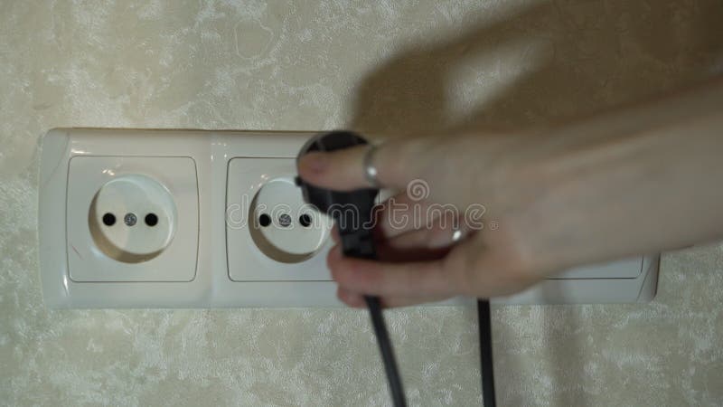 Various Plugs of Electrical Appliances are Inserted Connected Sockets ...