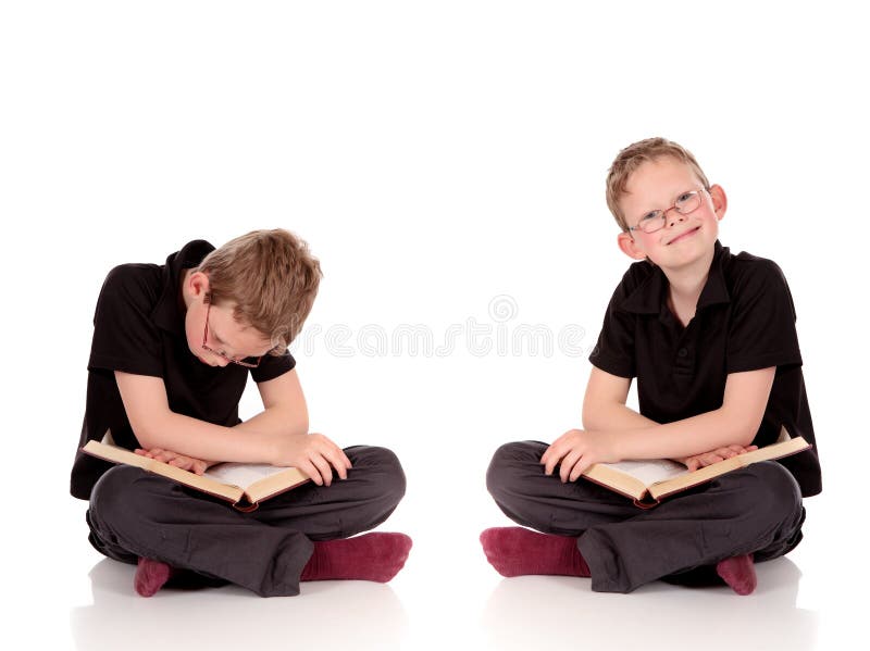 Various Poses Young Child Book Stock Image - Image of background ...