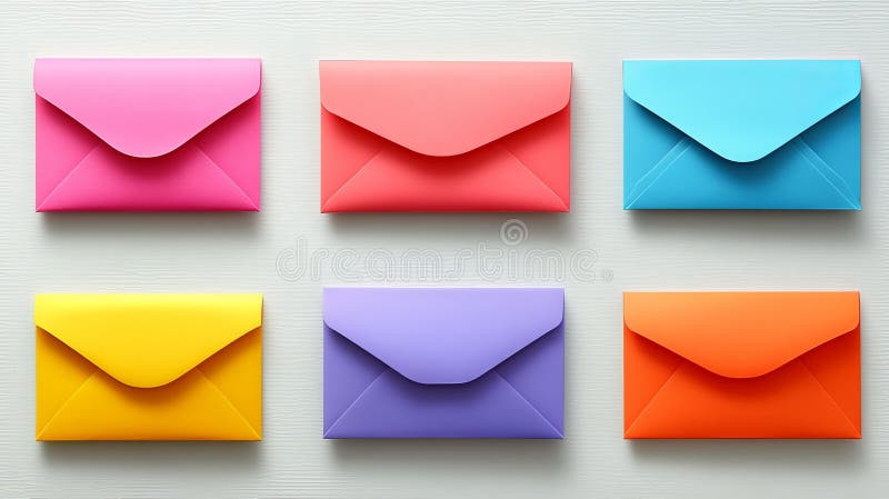 Various Postal Services on a Vibrant Isolated Background Stock Image ...