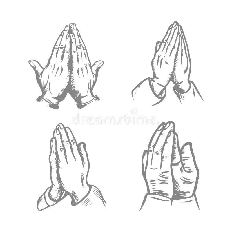 Praying Hands Design Illustration. Belief and Hope Stock Vector ...