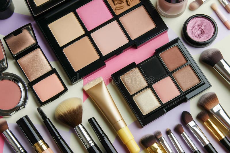 Various Products for Makeup. Professional Makeup Tools Stock Image ...