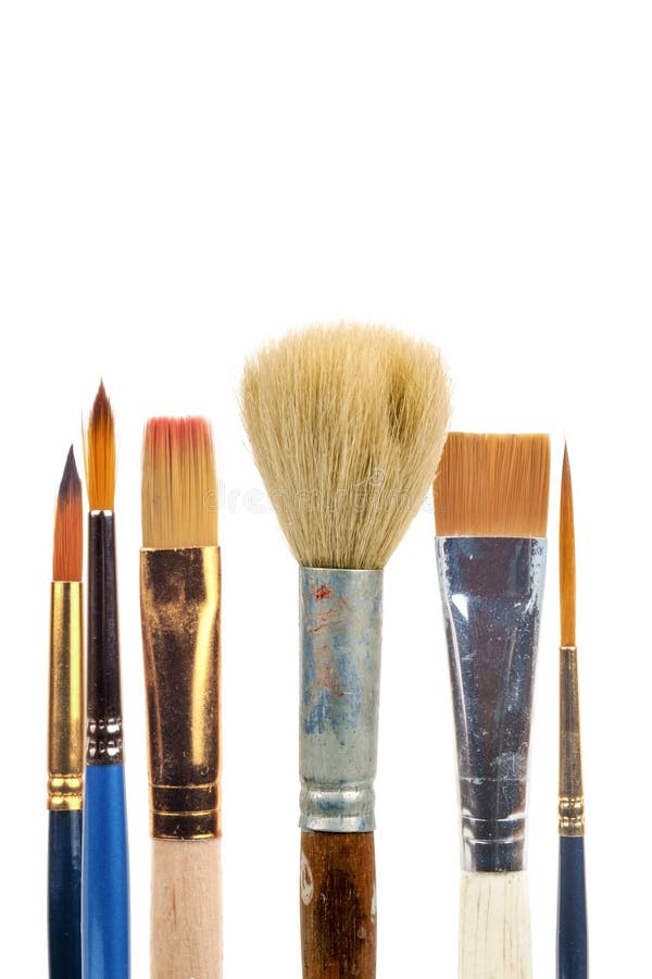 Various Professional Paint Brushes Stock Photo - Image of painter ...