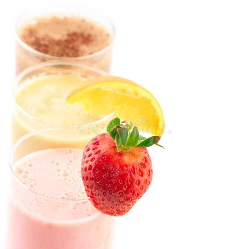 Various protein cocktails stock photo. Image of dairy - 18587222