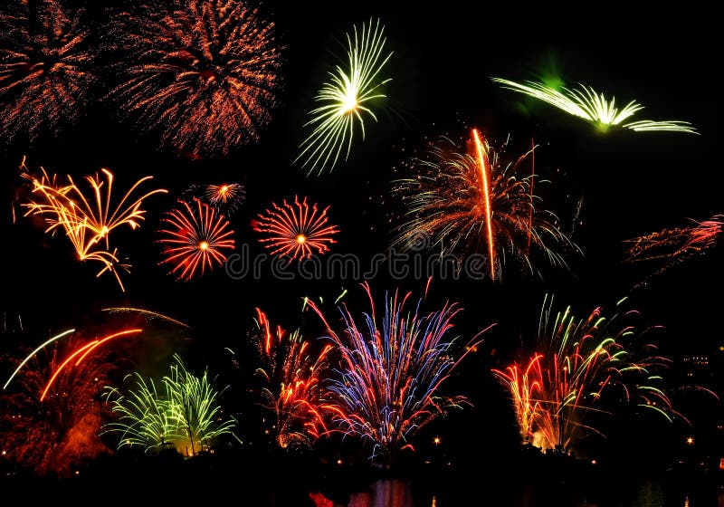 Red pyrotechnics stock photo. Image of festival, holiday - 6234346