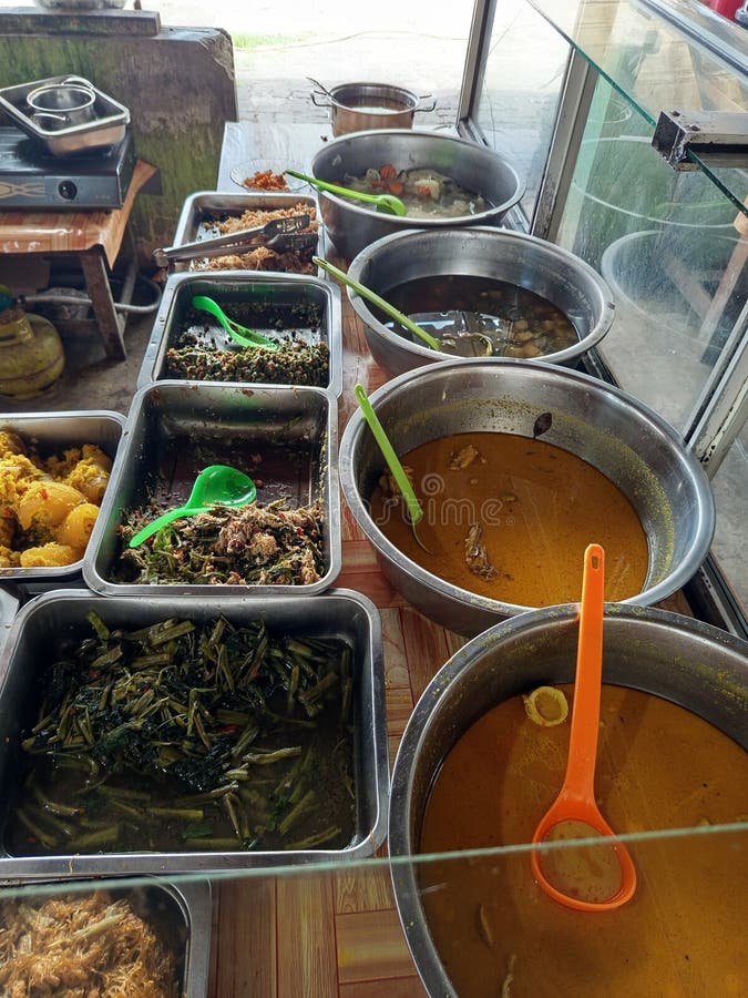Various Ready-to-eat Buffet Foods Typical of Indonesia Stock Photo ...