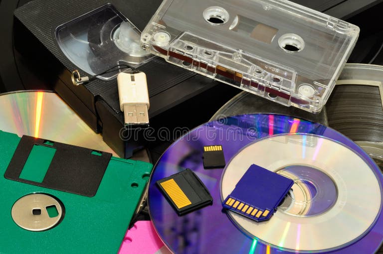 Various recording devices stock photo. Image of disk - 63377172