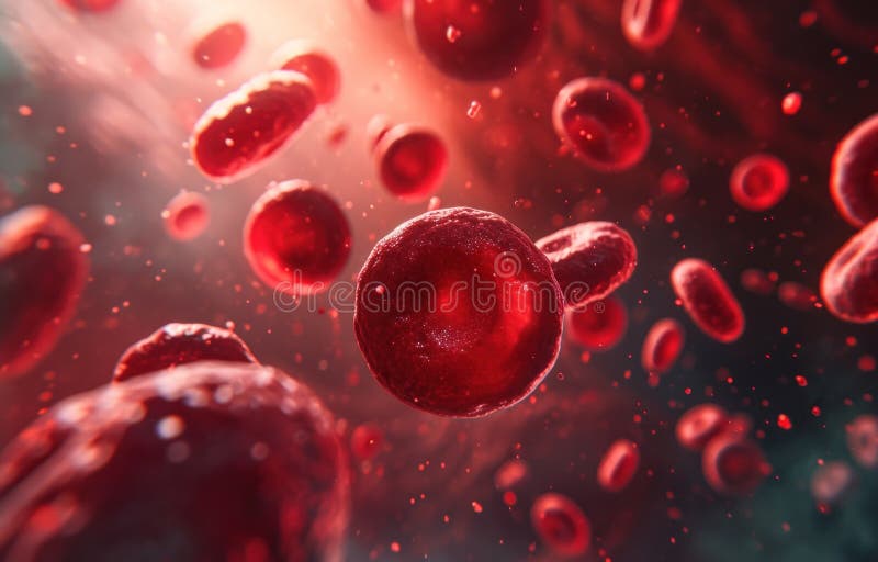 Of Various Red Cell Particles Stock Illustration - Illustration of ...