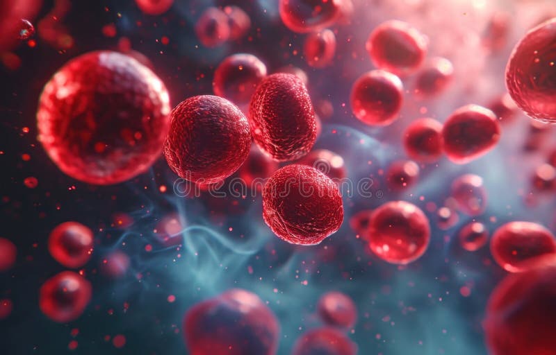 Of Various Red Cell Particles Stock Illustration - Illustration of ...