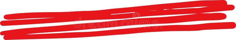 Various Red Lines Written with a Marker Stock Vector - Illustration of ...