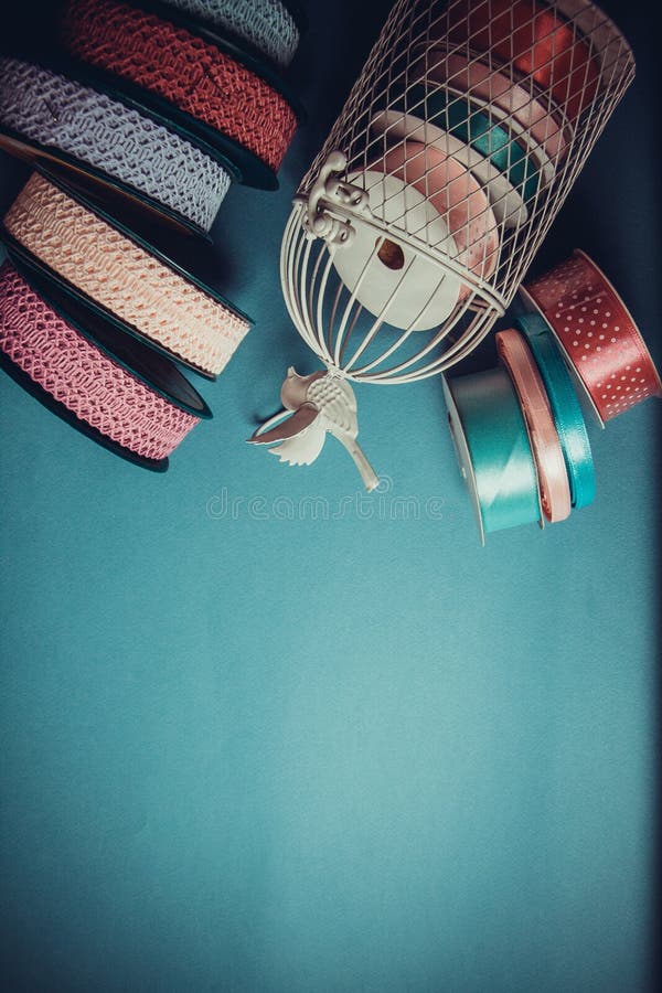 Various Ribbons for Scrapbooking Stock Image - Image of pattern, color ...