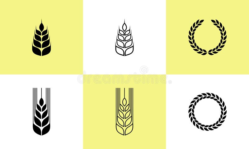 Various Rice Vector Shapes, Graphic Design Stock Vector - Illustration ...