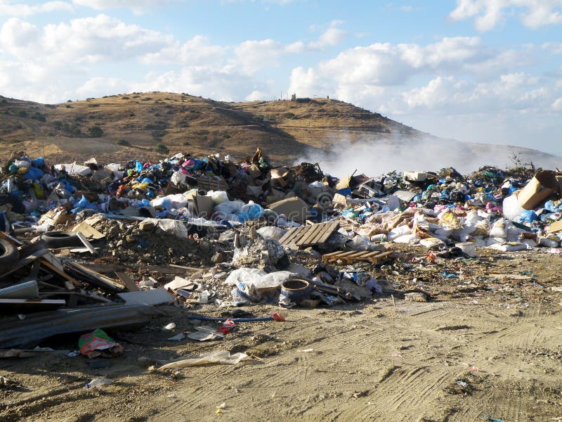 Dump and rubbish place stock photo. Image of wood, place - 205610848