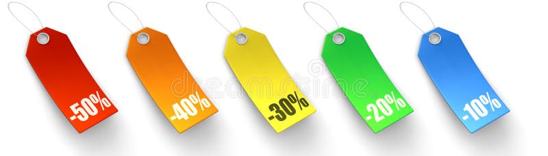Various Sales Price tags stock illustration. Illustration of blue ...