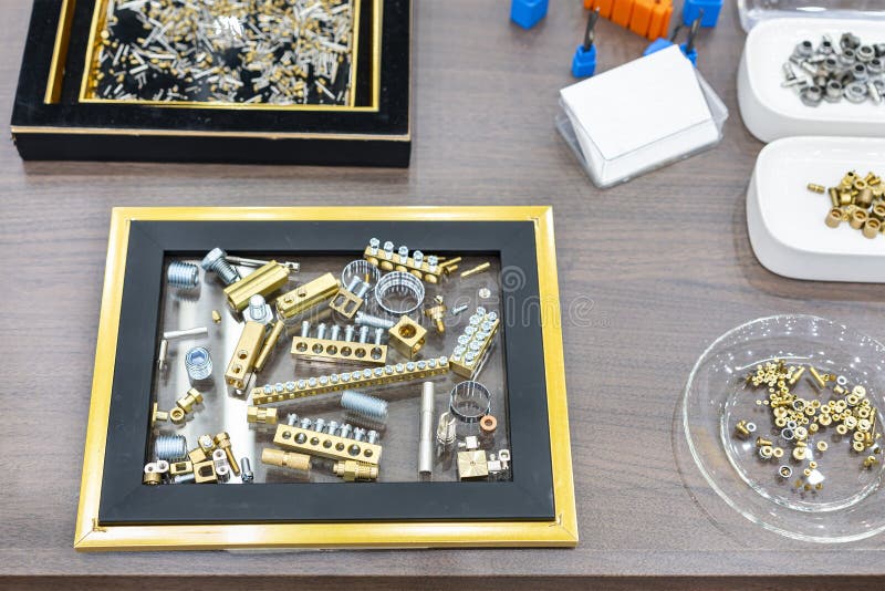 Various Sample Metal Parts E.g Stock Image - Image of metal, sample ...