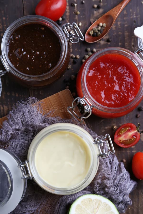 Various sauces stock image. Image of pasta, noodlesn - 189920793