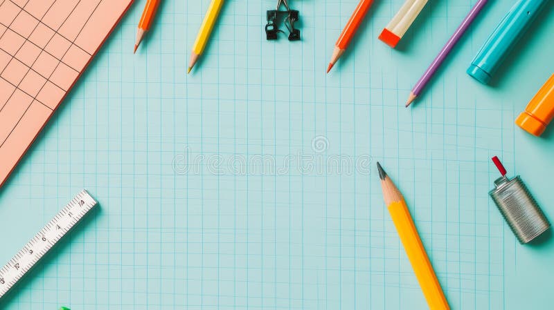 Pencils and a Ruler Lie on an Electric Circuit. Stock Image - Image of ...