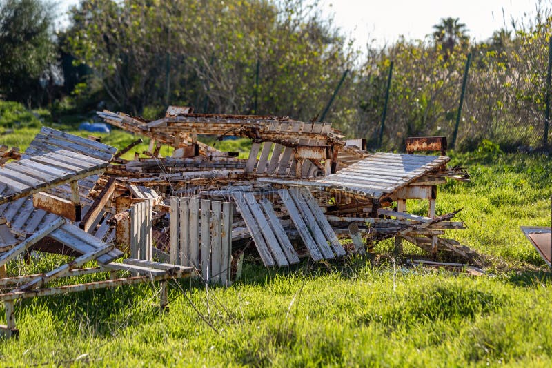 Various Scrap Items and Materials Collected for Sale As Second Hand ...