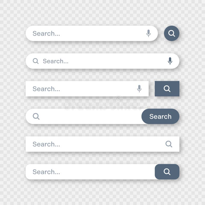 Various Search Bar Templates. Internet Browser Engine with Search Box ...