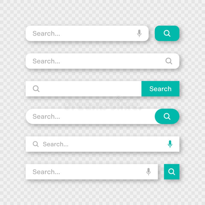 Various Search Bar Templates. Internet Browser Engine with Search Box ...