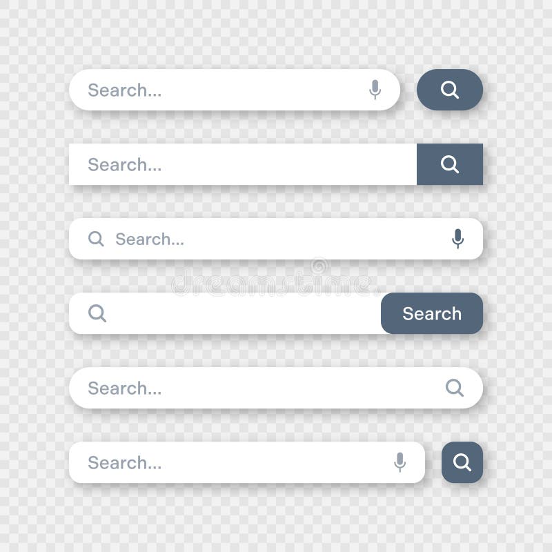 Various Search Bar Templates. Internet Browser Engine with Search Box ...