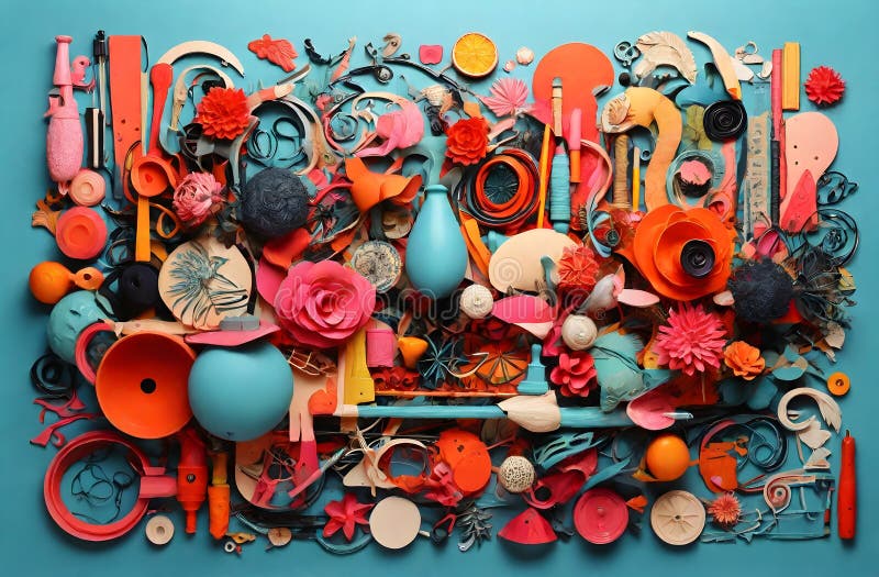 A Various Selections of Colorful Objects and Things Putting Together To ...