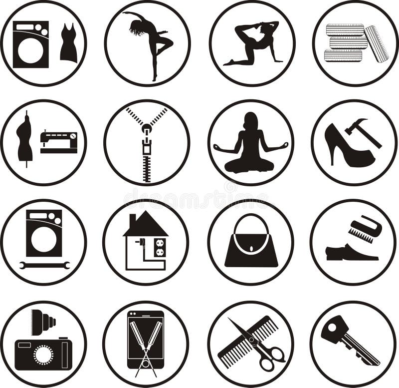 Types of Services Blue Circle Infographic Template Stock Vector ...