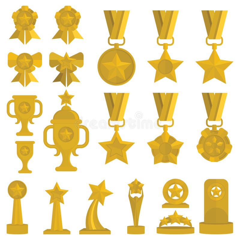 Various Set of Awards. Vector Illustration Decorative Design Stock ...