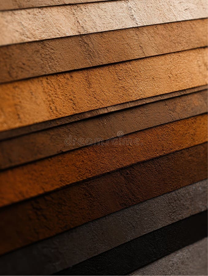 Various Shades of Decorative Stone Veneers Layered in Horizontal Strips ...