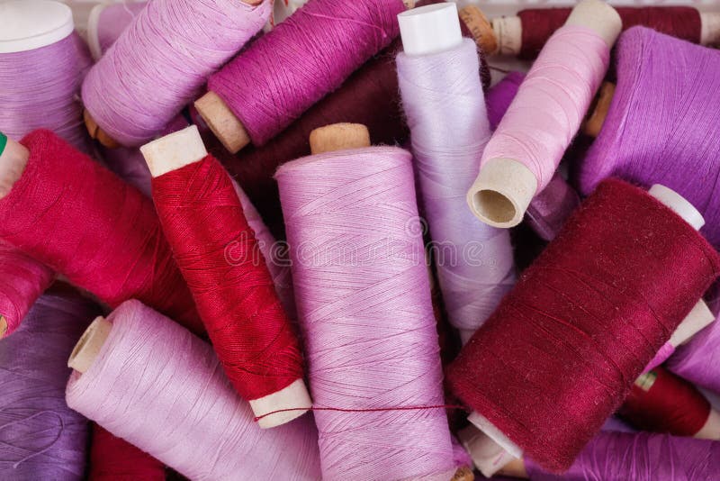 Various Shades of Purple Threads Stock Image - Image of colorful ...
