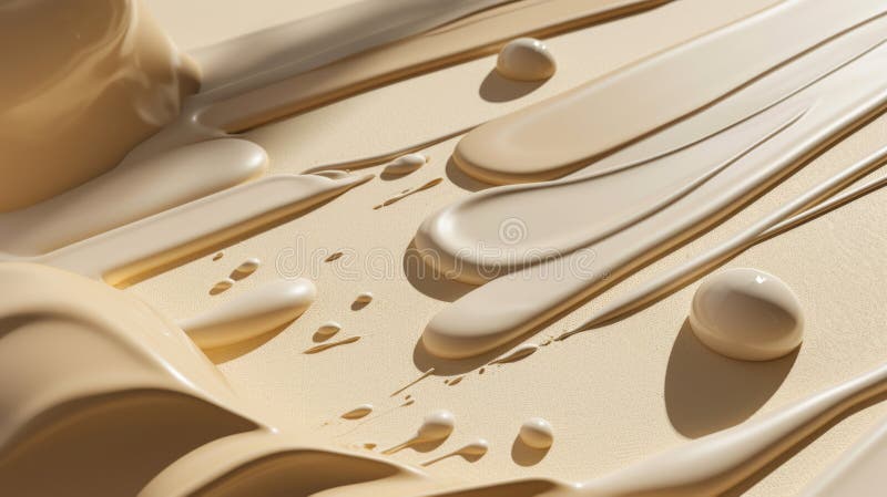 Various Shades and Textures of Cosmetic Foundation Splattered and ...