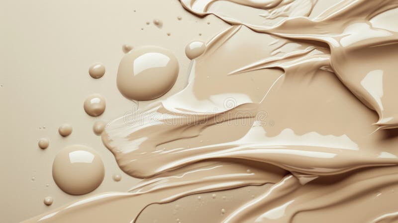 Various Shades and Textures of Cosmetic Foundation Splattered and ...