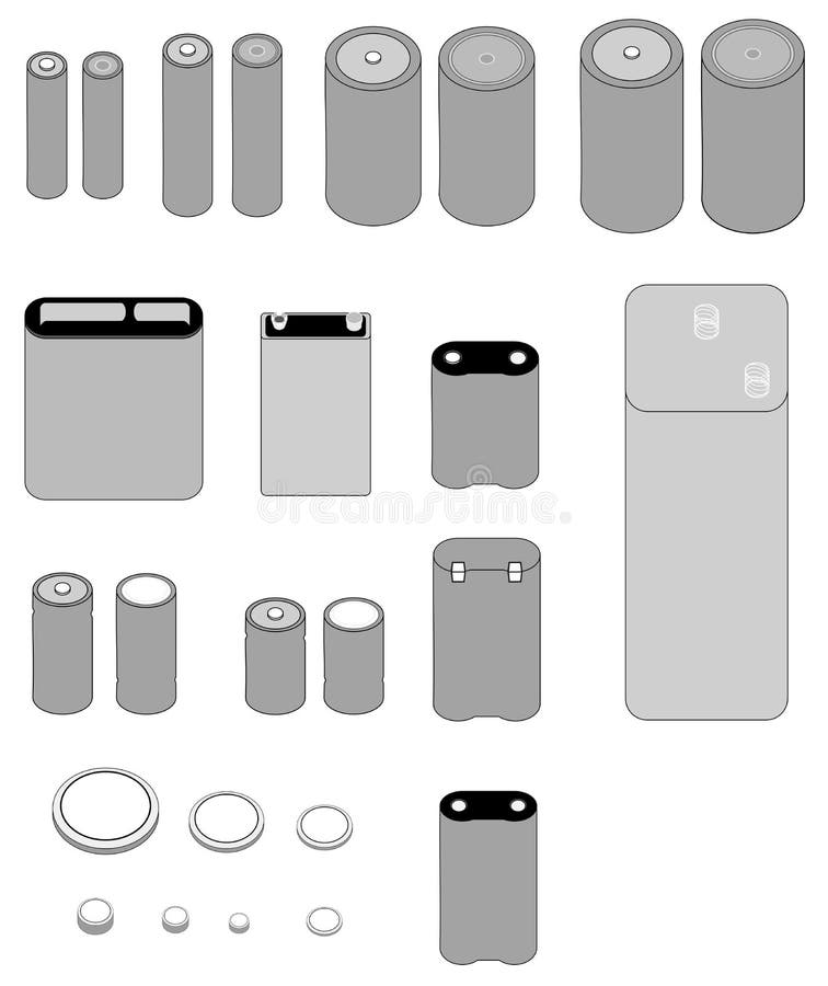 Coin Cell Batteries Stock Illustrations – 26 Coin Cell Batteries Stock ...