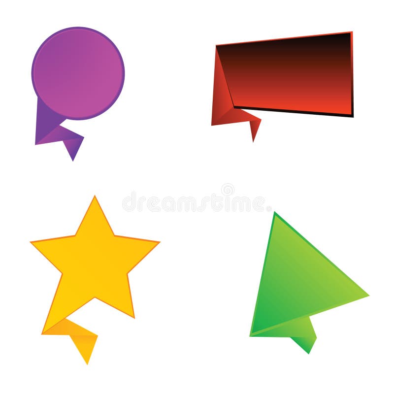 Various Shape for Text Illustration on White Stock Vector ...