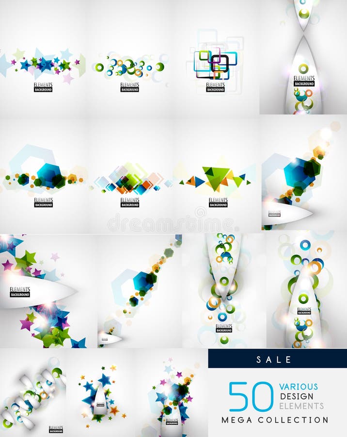 Various Shaped Abstract Backgrounds Stock Vector - Illustration of ...