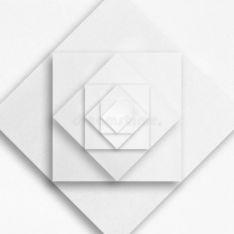 Various Shapes Abstract Illustration with White Craft Paper Pattern ...